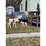 Best Choice Products Outdoor Holiday Xmas 2-Piece Moose Family, Lighted ...