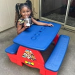 Disney Minnie Mouse Picnic Table with Block Baseplate & Cupholders ...