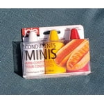Joie Mini Condiment Containers, 3pc set. Refillable Red, White, and ...