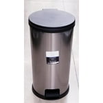 Mainstays 7.9 Gallon Trash Can, Plastic Round Step Kitchen Trash Can ...