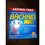 Backaid Maximum Strength Back & Sciatica Pain Reliever, 6-Hour Formula ...
