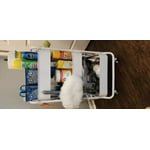 COWIN 3 Tier Metal Rolling Utility Cart, Black, Small Organizer with ...