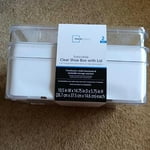 Mainstays Plastic 2Pack Extra-Wide Shoe Box with Lid , Clear Color ...