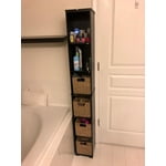 Slim Storage Tower in Black - Walmart.com