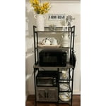 EnHomee Bakers Rack for Kitchens with Power Outlet, 6-Tier Microwave ...