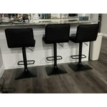 Bouclair Rust Matte Faux Leather and Metal Adjustable Bar Stool ...