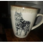 Elama Majestic Wolf 16 Piece Round Stoneware Dinnerware Set in Taupe ...