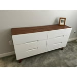 Origin Six-Drawer Wood Dresser or Display Stand (6076-WAL-WHI ...