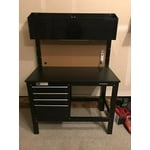 WORKPRO 2-in-1 48-inch Workbench and Cabinet Combo with Light, Steel ...