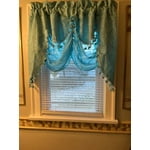 GoodGram Elegant Georgette Purple Tassled Rod Pocket Sheer Curtains, 57 ...