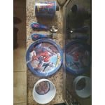 Zak Designs Spider-Man 5pcs Kids Dinnerware Set - Melamine Plate, Bowl ...