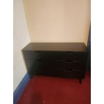 Walker Edison Modern 6-Drawer Dresser, Sleek Riviera Finish, Cut-Out ...