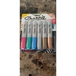 Sharpie Metallic Markers, Assorted Colors, 6-Count, Chisel Tip, Quick ...