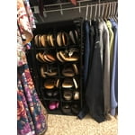 Fashionable Rolling Shoe Rack with Fabric Cubbies - Black - Walmart.com