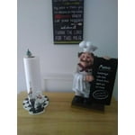 Mainstays 15" x 8.5" Tabletop Resin Chef Figurine with Chalkboard ...