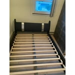 Amolife Queen Size Bed Frame with Adjustable Metal Footboard, Full Iron ...