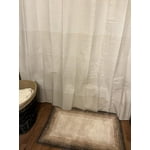 Mainstays White and Beige Ombre Multi Color Striped Shower Curtain, 72 ...