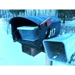 Solar Group Large, Polymer, Post-Mount Mailbox, Black, MB515B01 ...