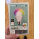 Merkury Smart LED Bulb - 9W (60W Eqv) RGBW Dimmable A19 Light, E26 Base ...