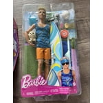 Ken Doll with Surfboard, Poseable Blonde Barbie Ken Beach Doll [Walmart ...