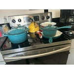 Basque 7-Piece Enameled Cast Iron Cookware Set, Nonstick, Dutch Oven ...