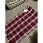 My Texas House Red Plaid Indoor/Outdoor Layering Rug, 24" x 38 ...