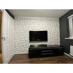 Art3d Black Diamond Design 19.7 in. x 19.7 in. PVC 3D Wall Panel (12 ...