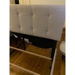 Mellow Nola Upholstered Platform Bed Frame with Headboard, Dark Gray ...