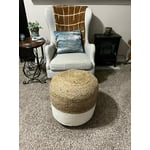 Signature Design by Ashley, White Decorative Living Room Accent, Sweed Valley Natural Jute ...
