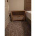 Novogratz Shay 1-Drawer Nightstand, Natural with Faux Rattan - Walmart.com