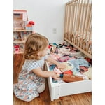 Delta Children Under Crib Roll-Out Storage Trundle, Walnut Espresso ...