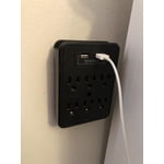 Aduro Surge Protector 6 Outlets Power Strip Station with USB (2 Ports 2 ...