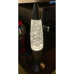 Jambo 16-Inch Liquid Motion Table Lamp with Yellow/Orange Wax & Purple ...