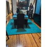 Free Shipping! Garland Rugs Brentwood Drizzle Teal 7 ft. 6 in. x 9 ft ...