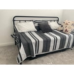 DHP Locky Metal Daybed with Pop Up Trundle Bed, Full over Twin, Black ...