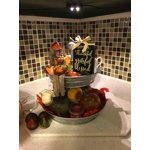 Farmhouse Decor 3-Tier Rustic Kitchen Stand with Galvanized Metal ...