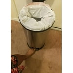Mainstays 7.9 Gallon Trash Can, Plastic Round Step Kitchen Trash Can ...