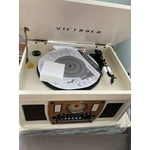 Victrola Wood 8-in-1 Nostalgic Bluetooth Record Player with USB ...