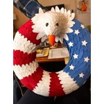 American Eagle Patriotic Wreath, Red White Blue for Outdoor Fourth of ...