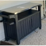 Keter Unity XL Outdoor Patio BBQ Serving Station, All-Weather Grill ...
