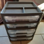 IRIS USA, 5-Case Craft Storage Cart with Organizer Top and wheels for ...