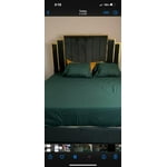 "HOWE Queen Size Platform Tufted Fabric Bed Frame, 61"" Headboard ...