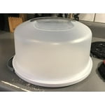 Sterilite 2008004 Plastic Cake Server and Carrier with Handle, Round Lid Cover and Holder, White ...