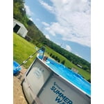 Summer Waves Elite 14' x 42" Premium Frame Above Ground Swimming Pool ...