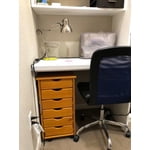 Adeptus Wooden Office Cabinet, 6-Drawer Roll Cart, Solid Medium Pine ...