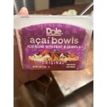 Dole Acai Original Frozen Smoothie Bowl, 6 oz - Walmart.com