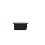 Hyper Tough 12 Gallon Snap Lid Storage Bin, Black/Red Lid, Set of 4 ...
