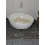 PrettyLitter Linnea Round Open Top Cat Litter Box with Non-Stick ...