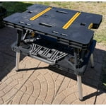 "Keter Portable Workbench Sawhorse with 12"" Clamps, 2 Pack, Black ...