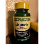 Spring Valley Melatonin Tablets Dietary Supplement, 5 mg, 120 Count ...